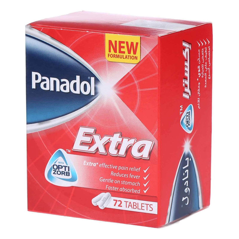PANADOL EXTRA 500 MG 72 TABLETS | Rosh Medical Company